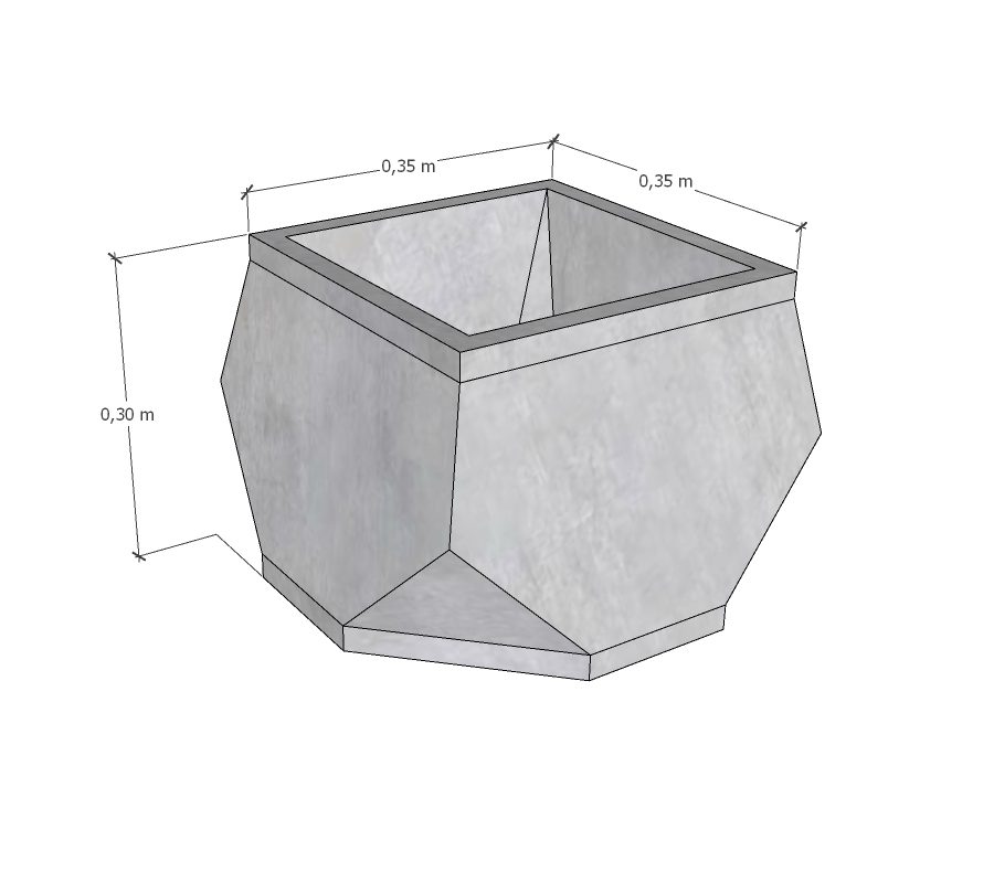 Jardinera Poly cuadrado - Kretos